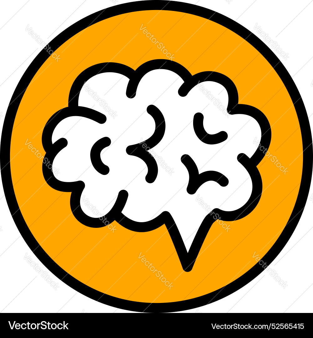 Brain color icon suitable for info graphics Vector Image