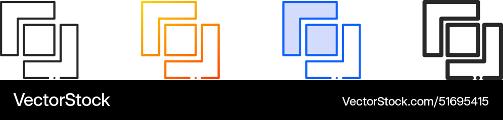 Divide iconthin linear gradient blue stroke Vector Image