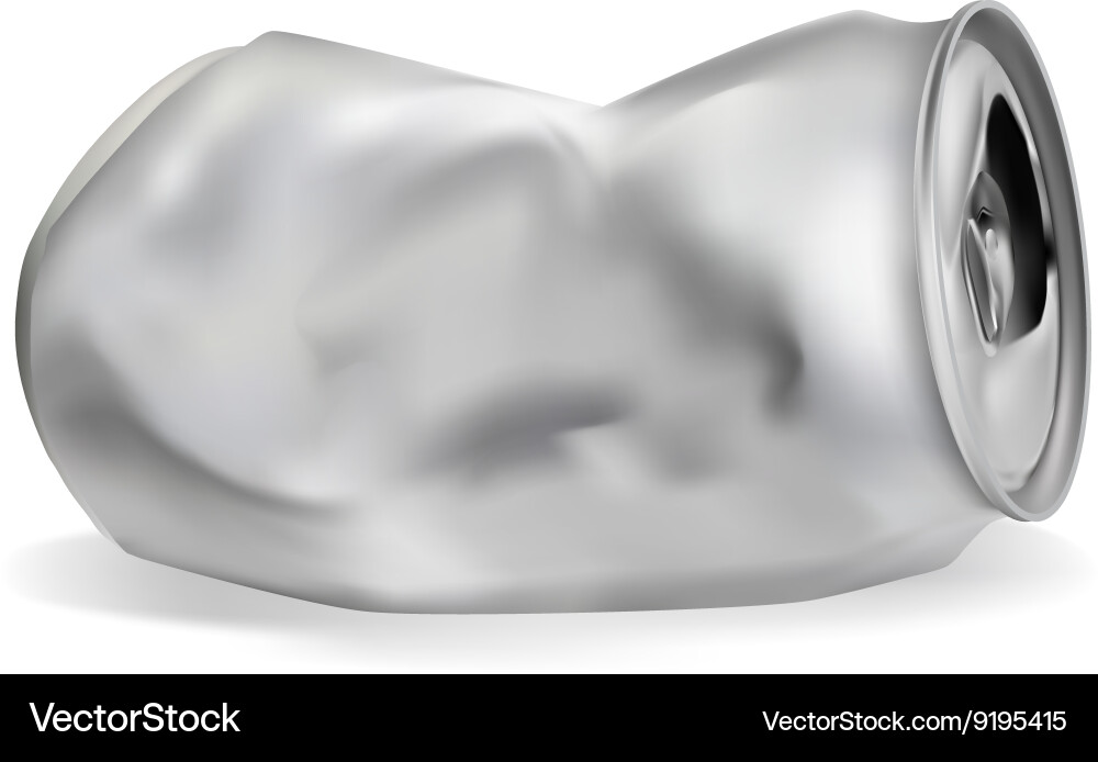 Jammed aluminum can Royalty Free Vector Image - VectorStock