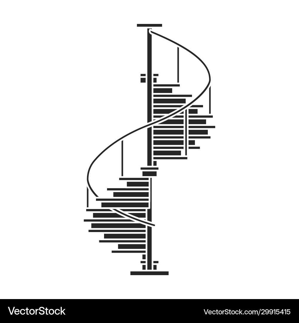 Metal staircase iconblack icon Royalty Free Vector Image