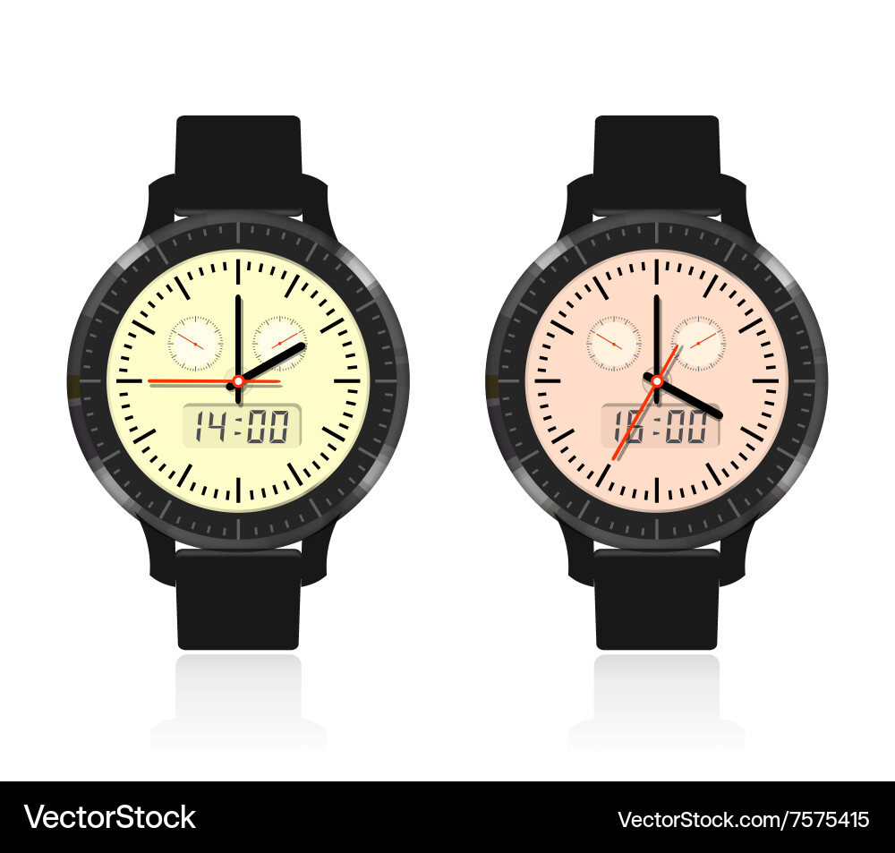 Modern and fashionable watch Royalty Free Vector Image