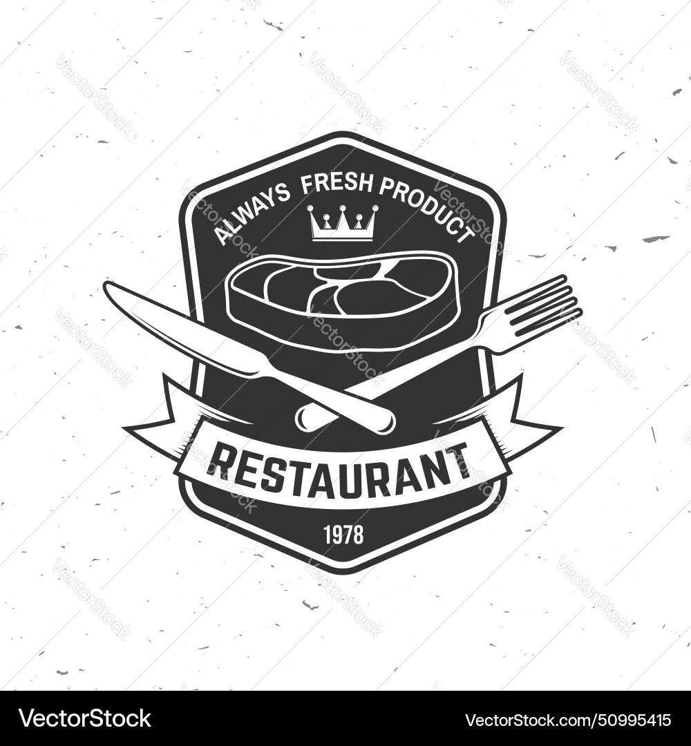 Restaurant shop menu logo Royalty Free Vector Image