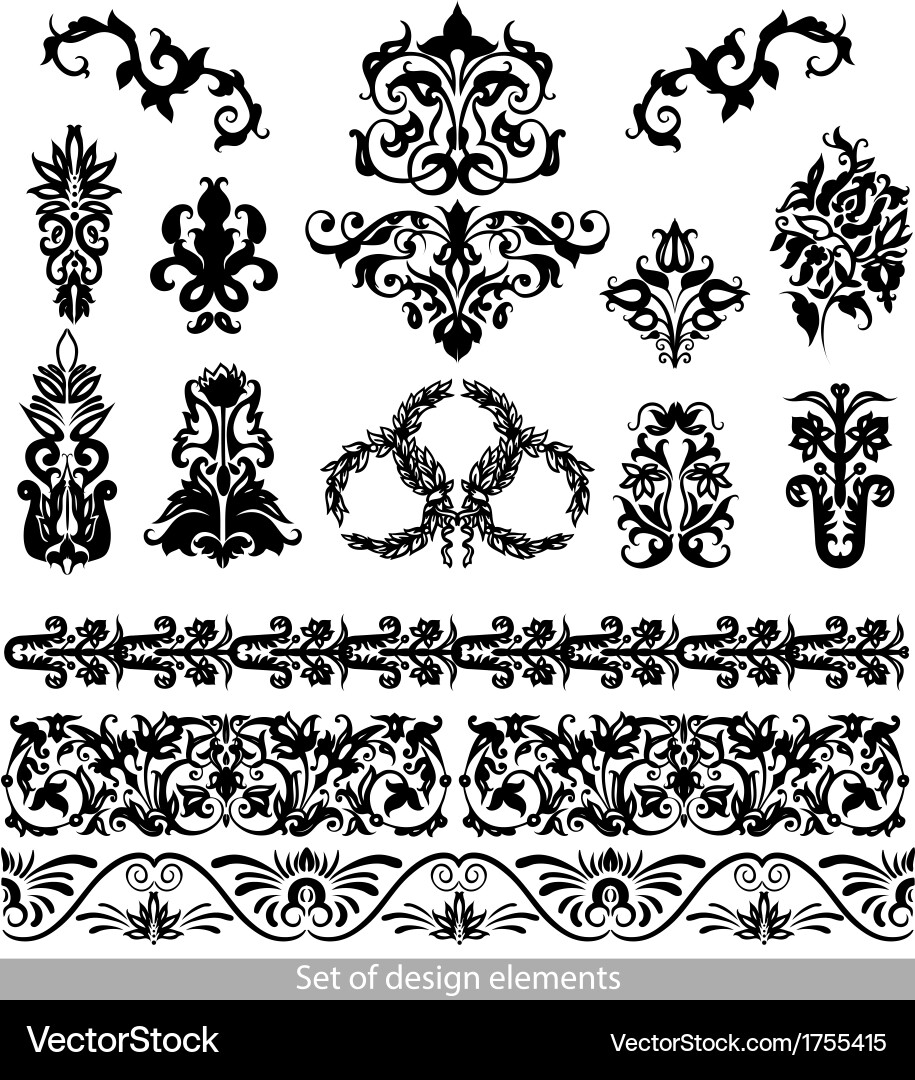 Set of design elements Royalty Free Vector Image