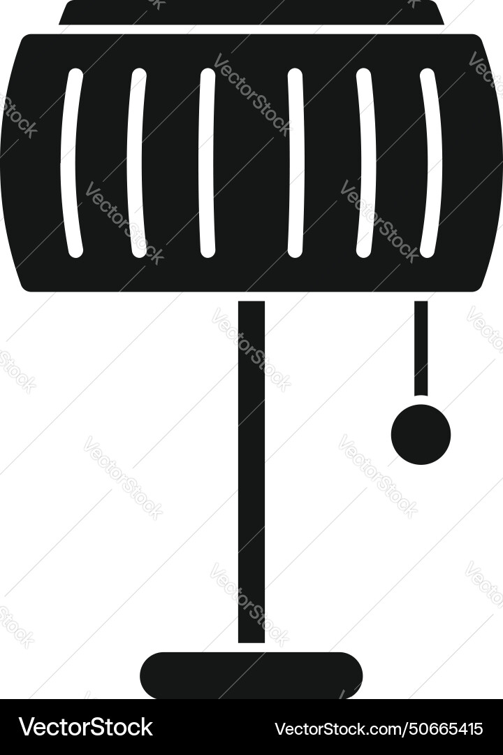 Silver torcher icon simple minimalist Royalty Free Vector