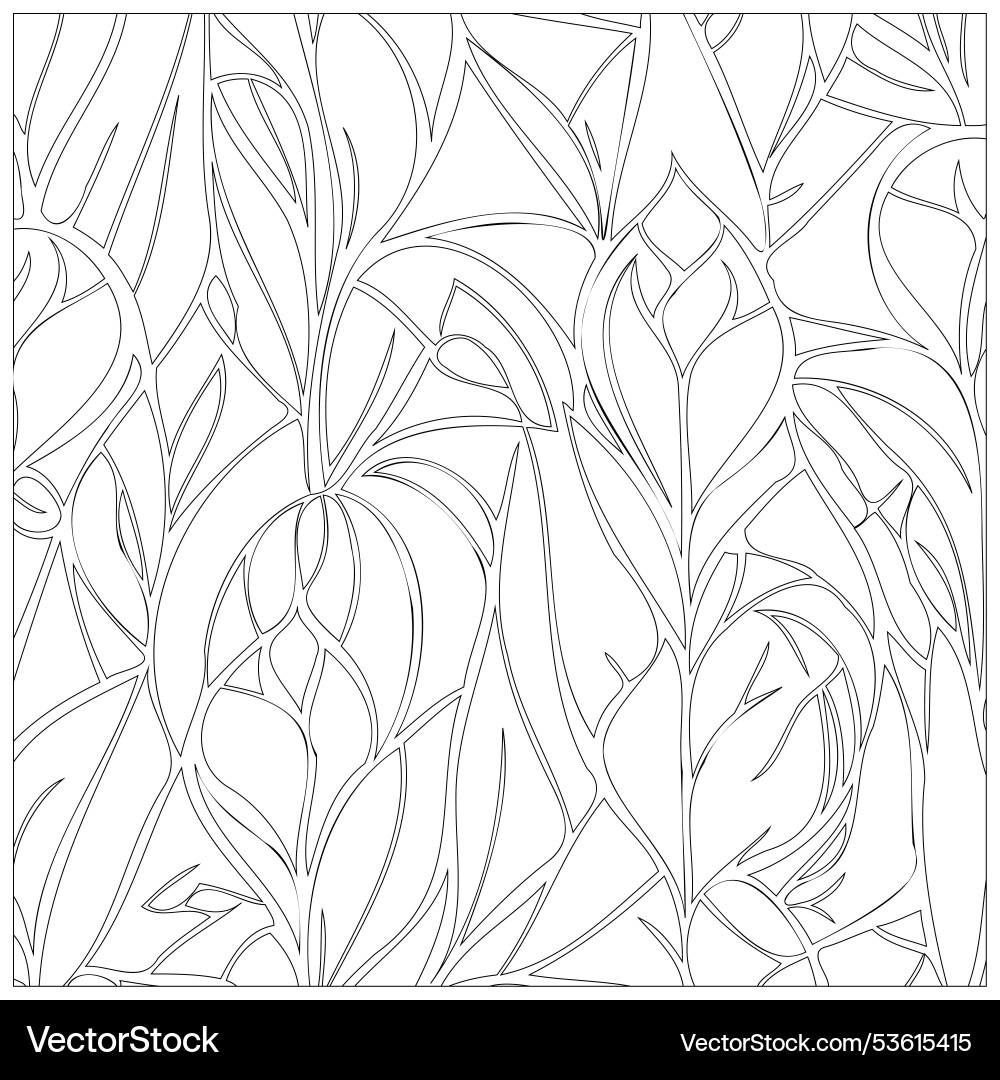 Tumpal flower pattern outline sketch Royalty Free Vector