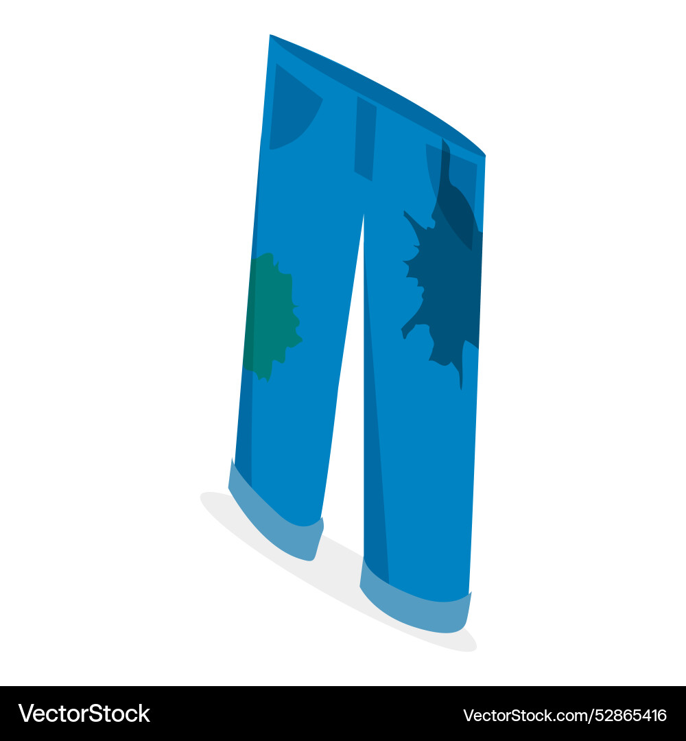 3d isometric flat set of dirty clothes Royalty Free Vector