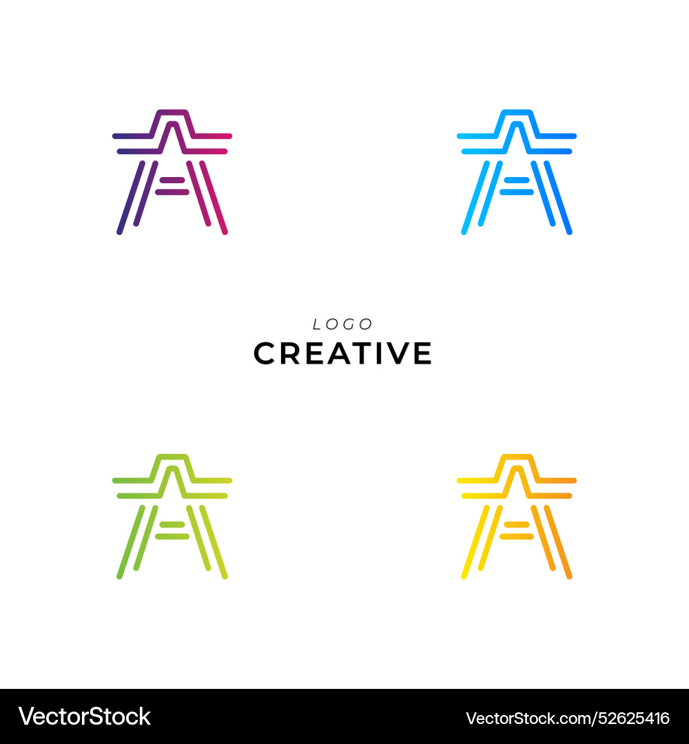 A creative latter logo design branding logo desig Vector Image