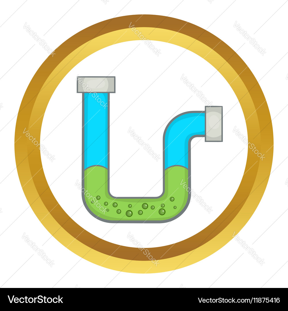 Clog in the pipe icon Royalty Free Vector Image