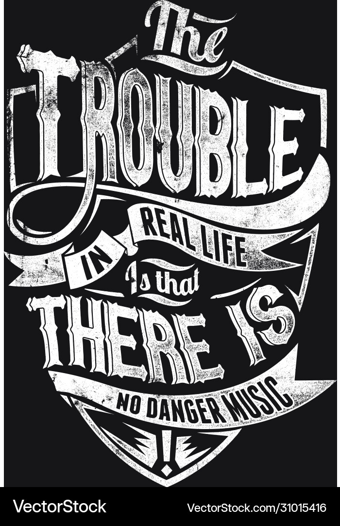 Danger music Royalty Free Vector Image - VectorStock