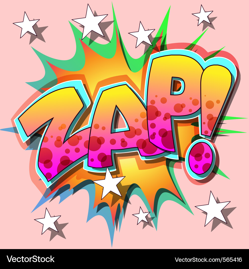 Electric Zap! Comic Explosion Royalty Free Vector Image