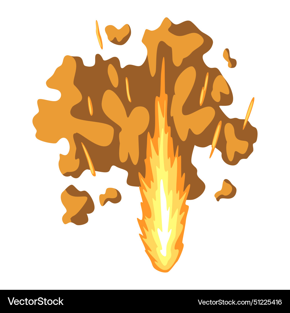 Gun flashe or gunshot animation fire explosion Vector Image