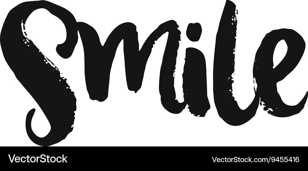 Hand drawn lettering poster Royalty Free Vector Image