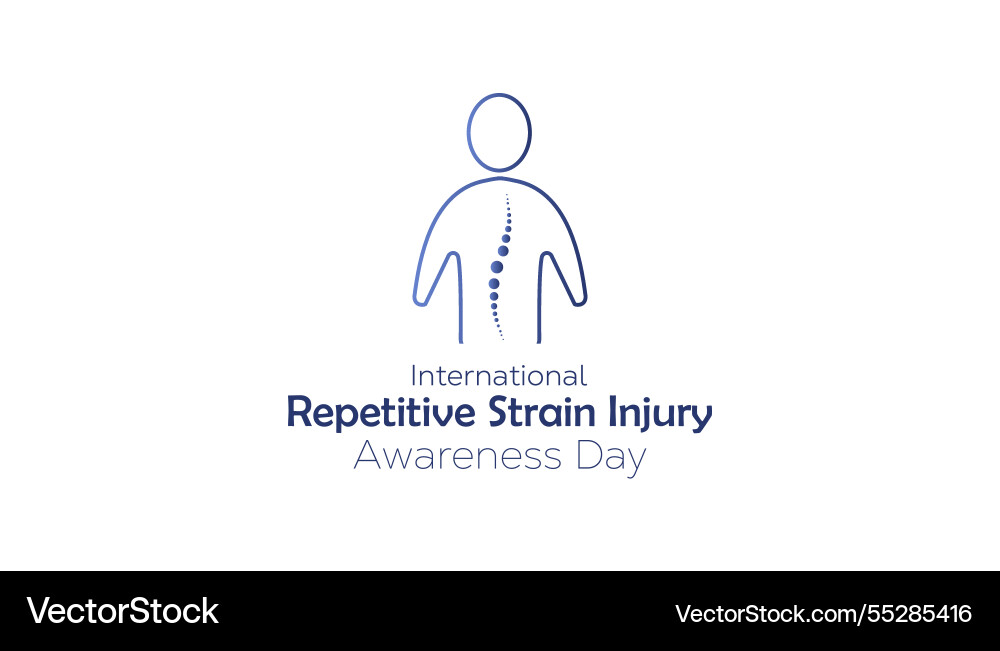 International repetitive strain injury awareness Vector Image International repetitive strain injury awareness Vector Image