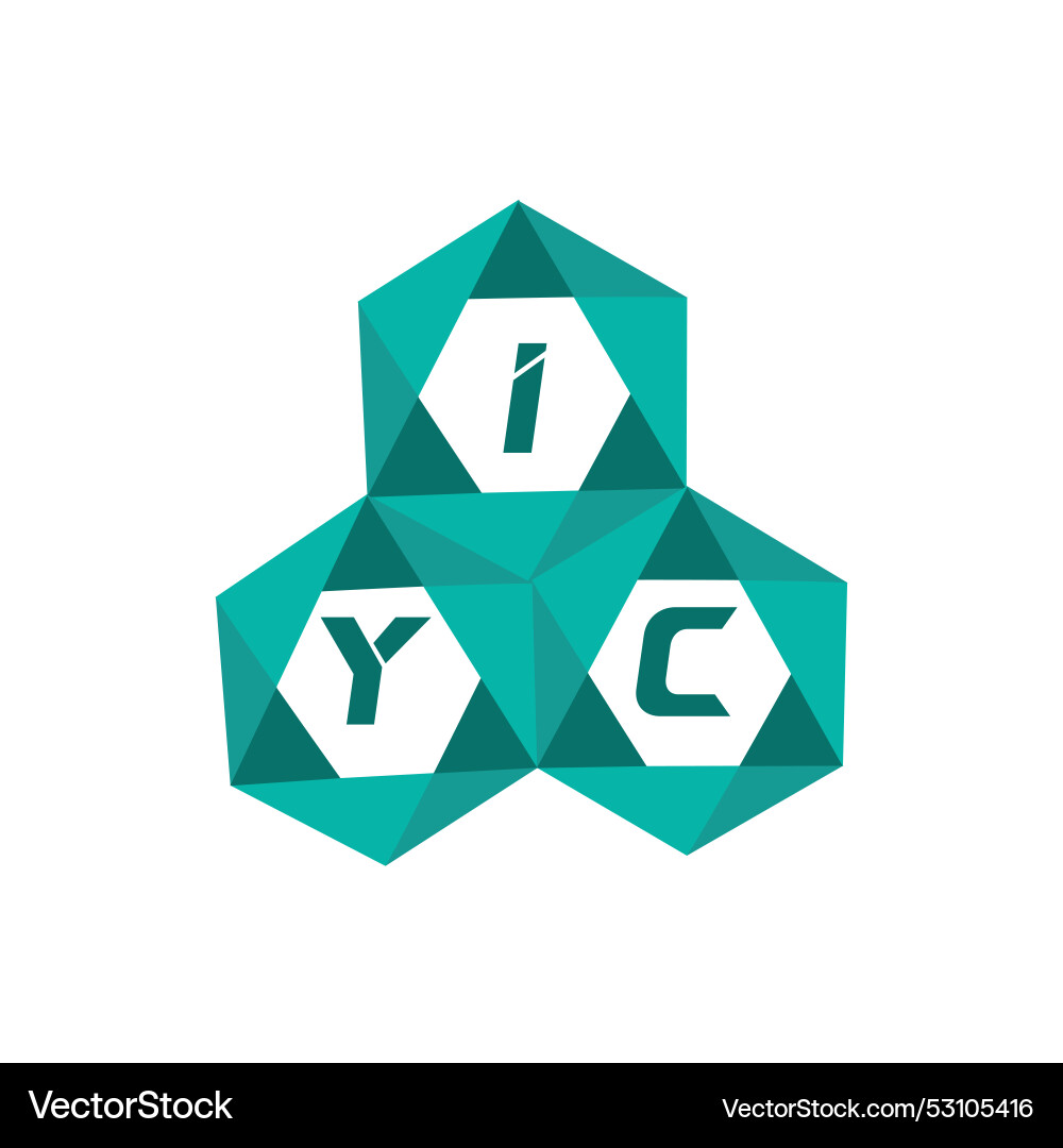 Iyc creative minimalist letter logo unique Vector Image
