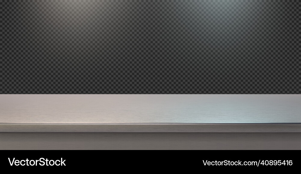 Modern Steel Countertop with Shelf Royalty Free Vector Image