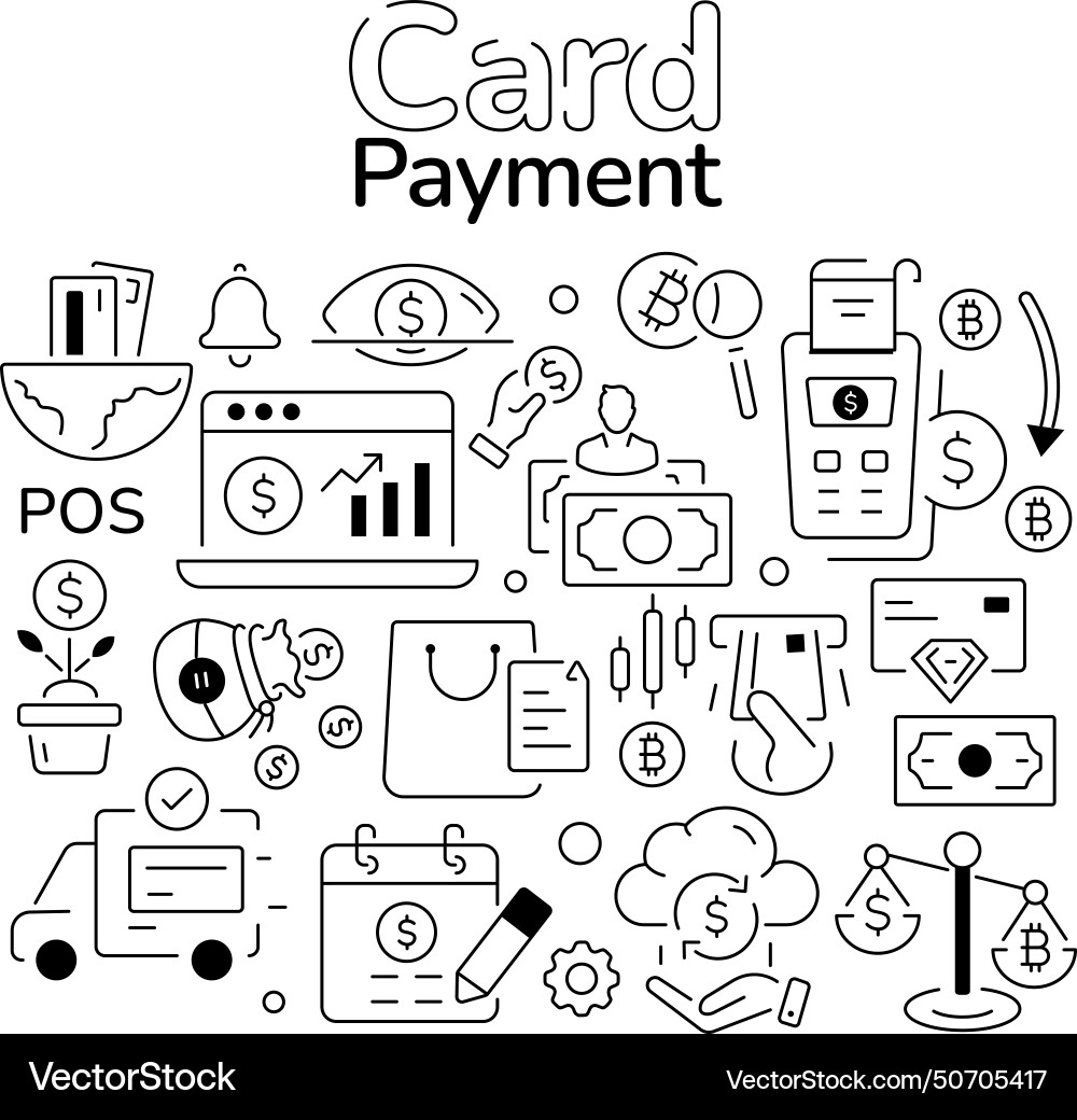 Card payment Royalty Free Vector Image - VectorStock