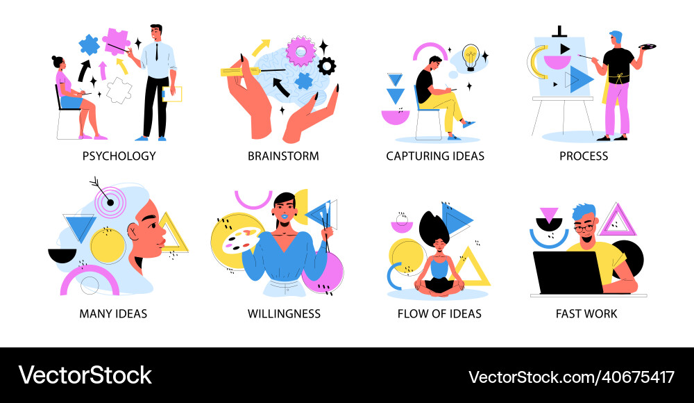 Creative coach set Royalty Free Vector Image - VectorStock