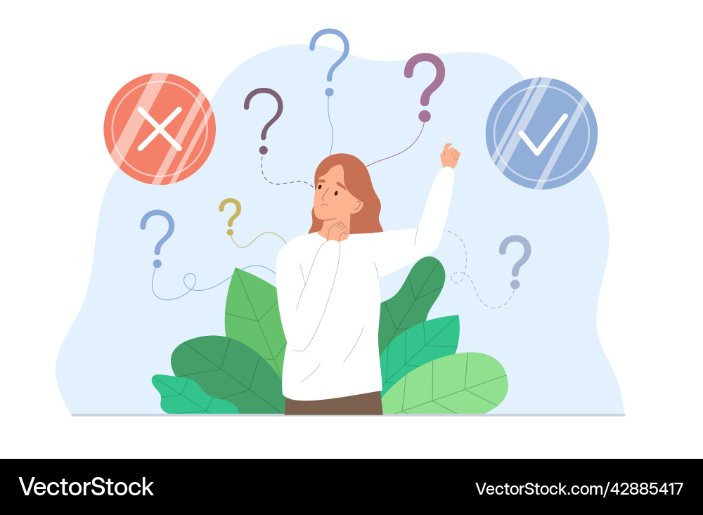 Decision making concept Royalty Free Vector Image