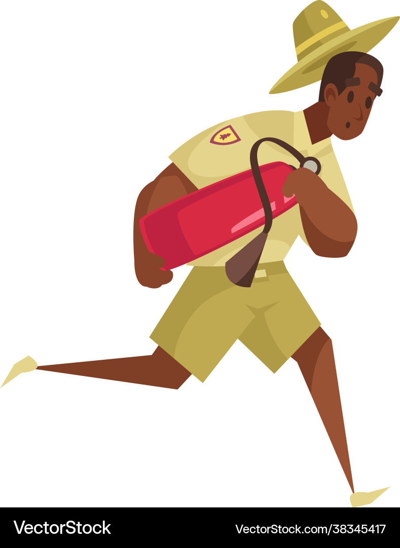 Forest ranger cartoon icon Royalty Free Vector Image