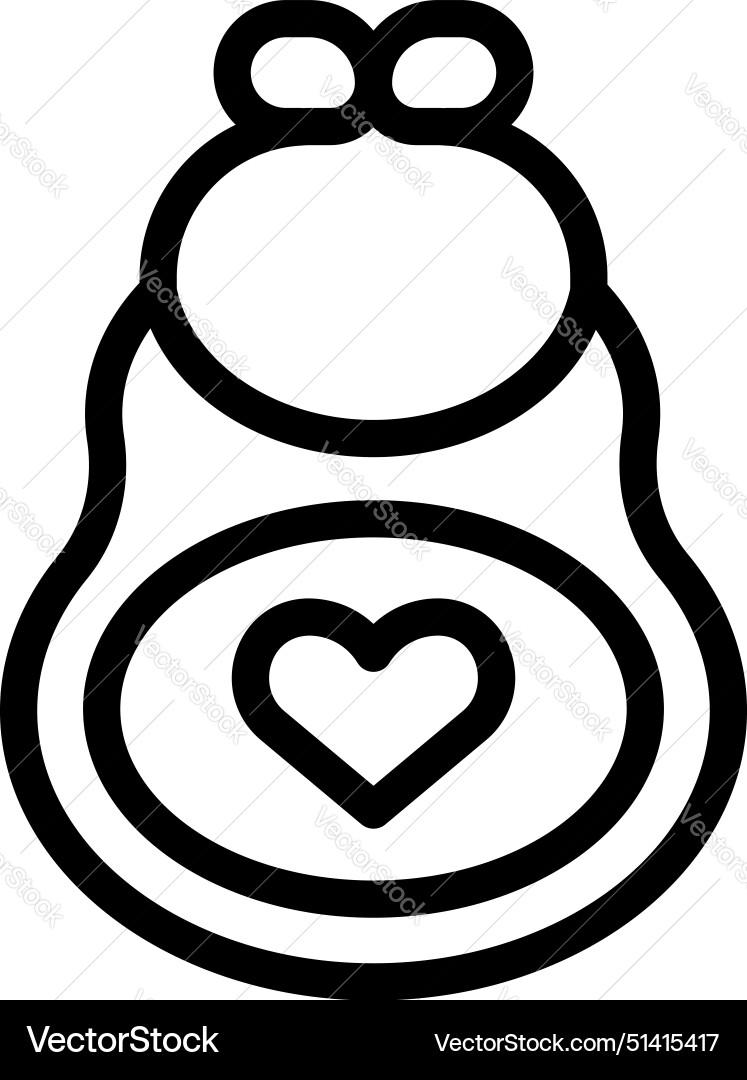 Love matryoshka doll outline icon Royalty Free Vector Image