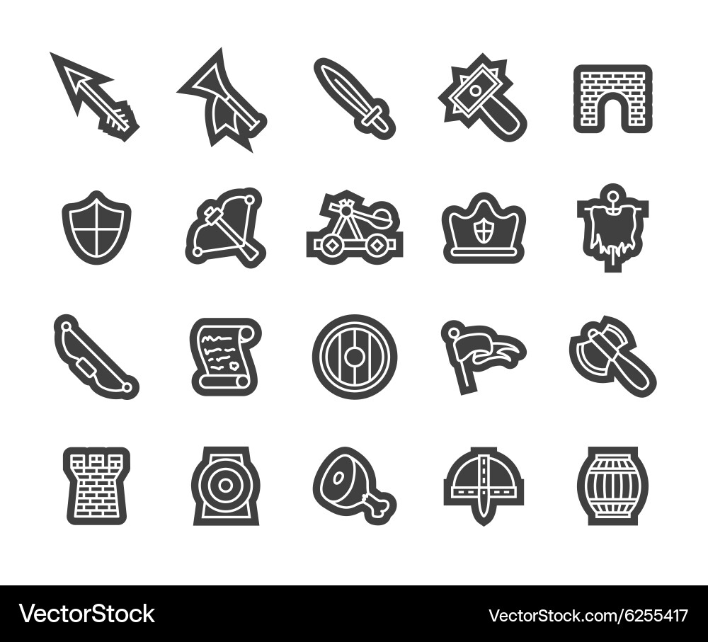 Outline icons thin flat design modern line stroke Vector Image