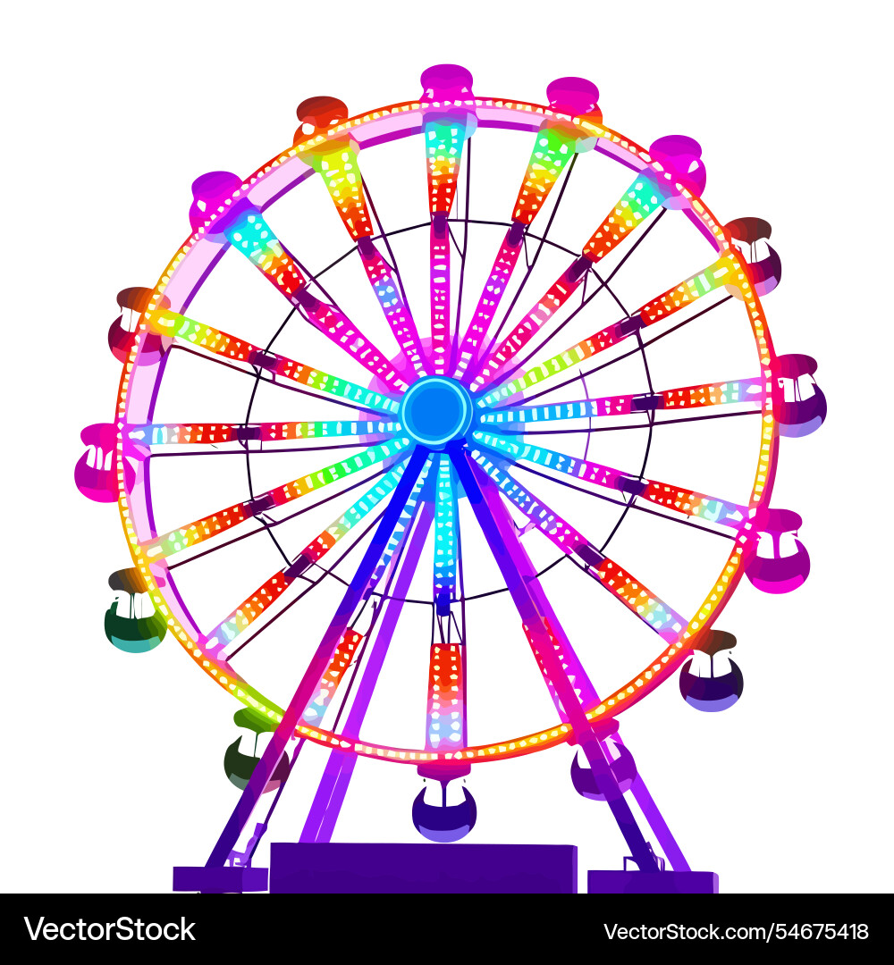 A ferris wheel with music notes Royalty Free Vector Image