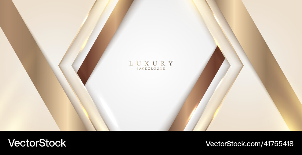 Abstract elegant 3d geometric golden stripes Vector Image