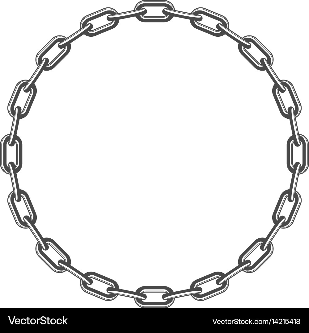 Black round chain Royalty Free Vector Image - VectorStock