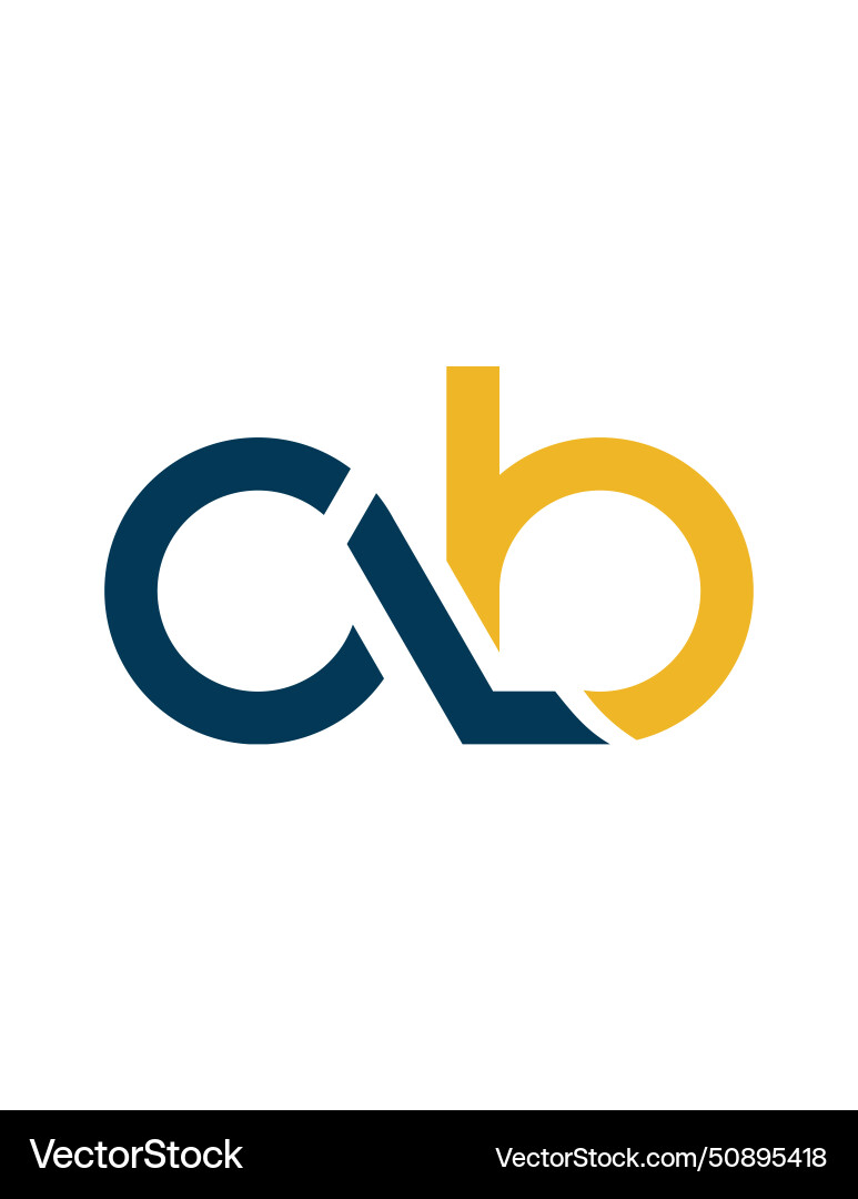Clb letter initial logo Royalty Free Vector Image