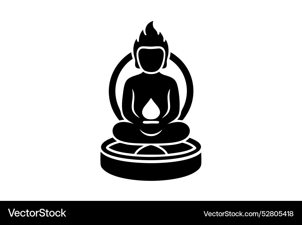 Cute buddha oriental Royalty Free Vector Image