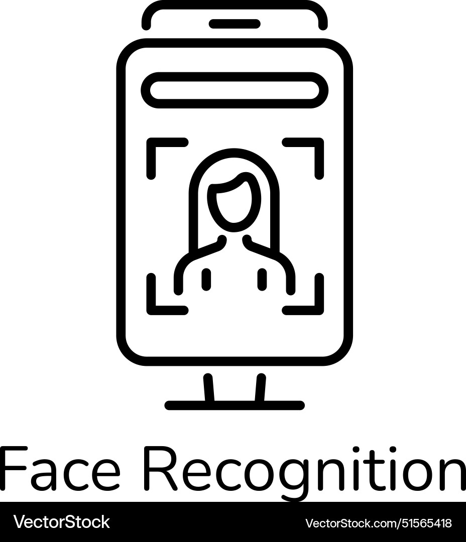 Face recognition Royalty Free Vector Image - VectorStock