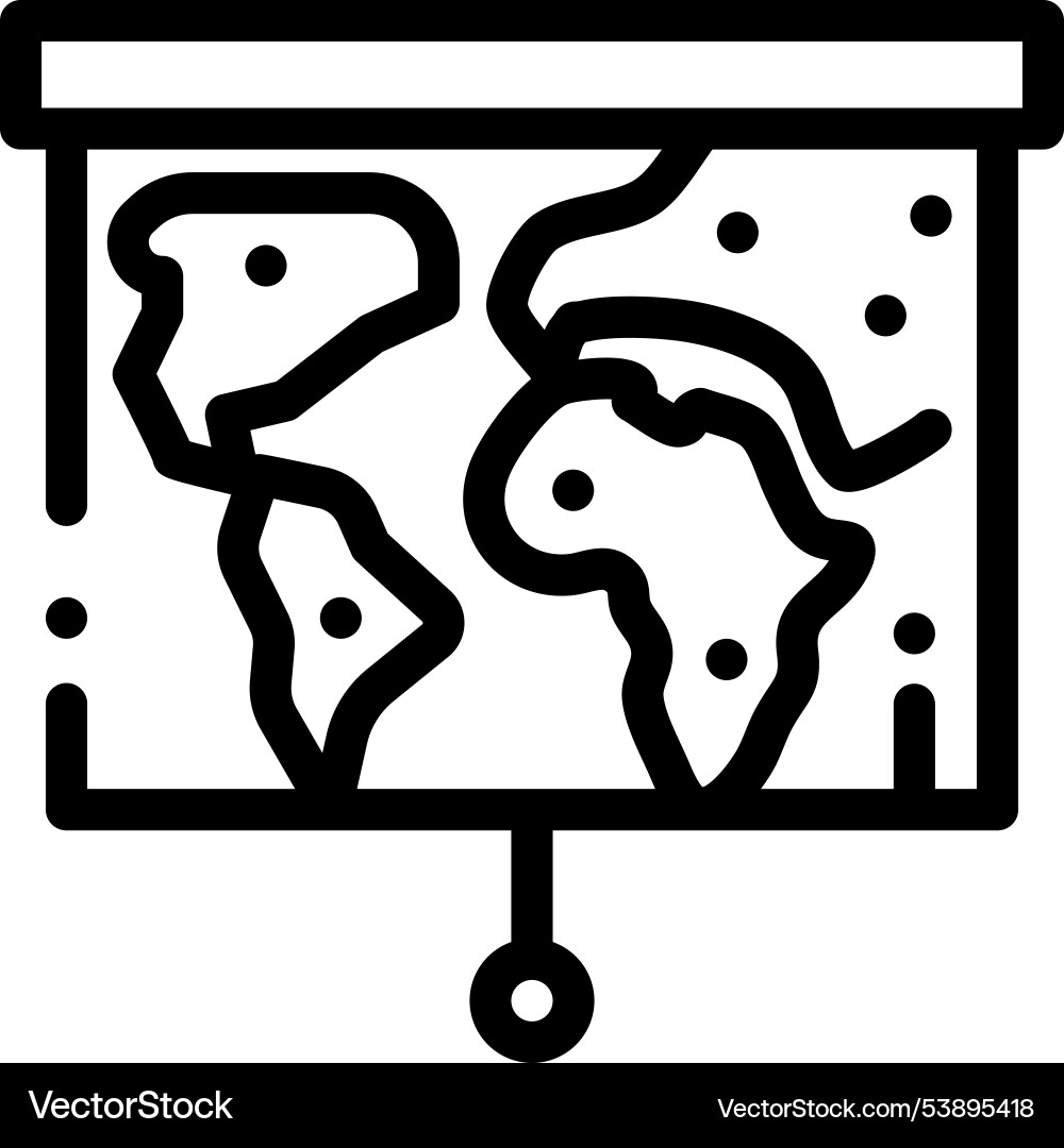 Geography icon thin linear style design isolated Vector Image