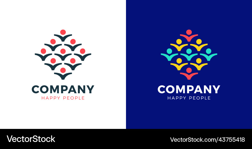 Group people logo handshake teamwork icon leader Vector Image