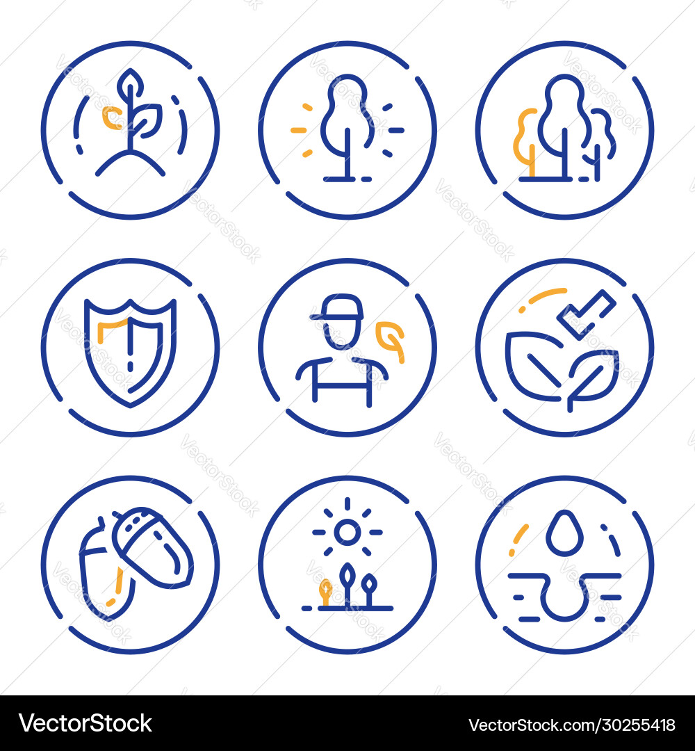 Growing forest ecological program volunteer Vector Image