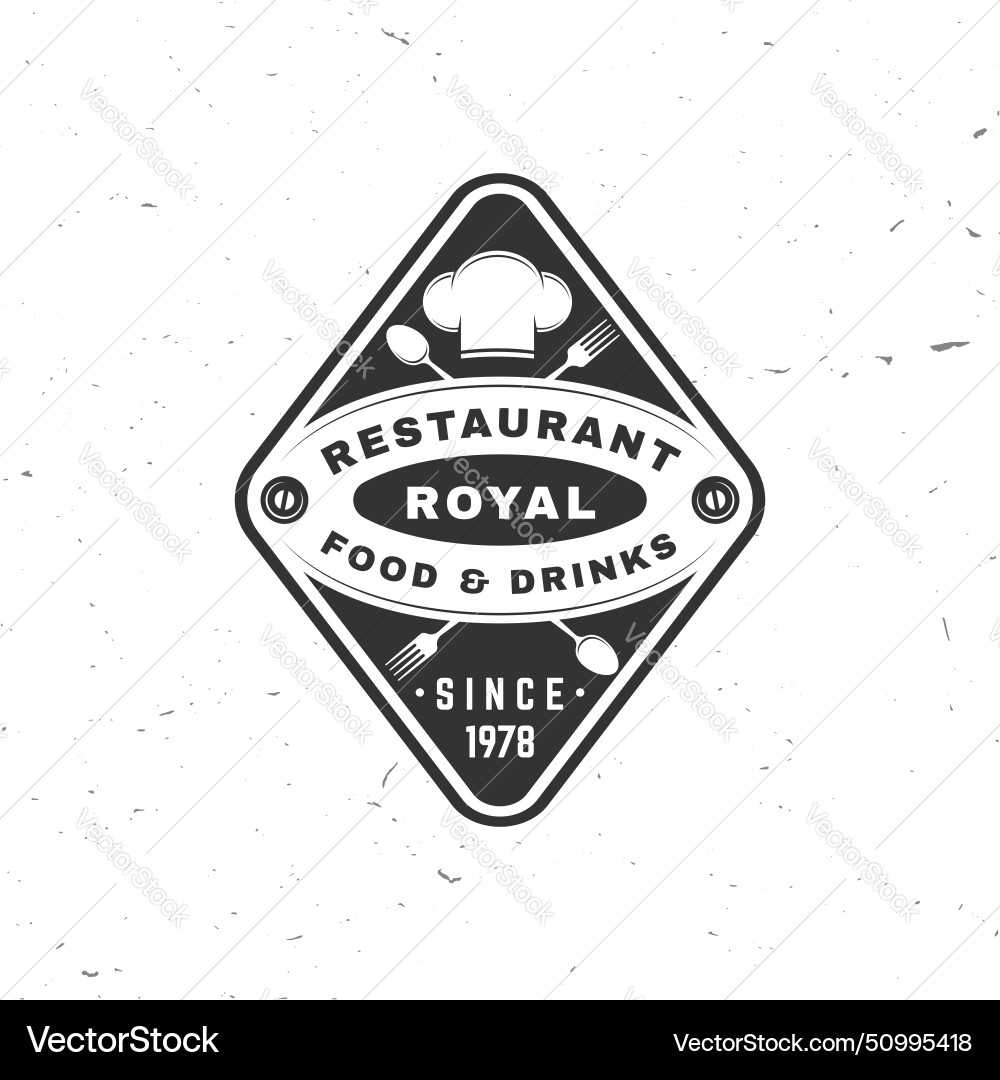 Restaurant shop menu logo Royalty Free Vector Image