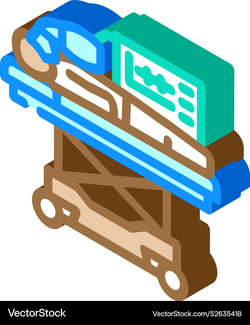 Resuscitation efforts isometric icon Royalty Free Vector