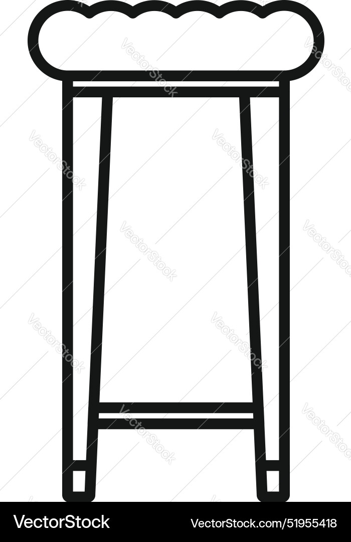 Round top stool standing on white background Vector Image