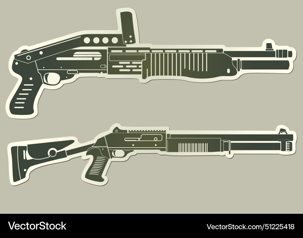 Shotguns sticker Royalty Free Vector Image - VectorStock
