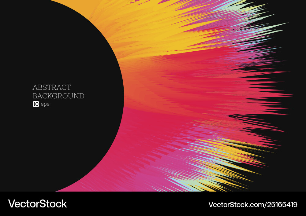 Abstract background black circle with color Vector Image