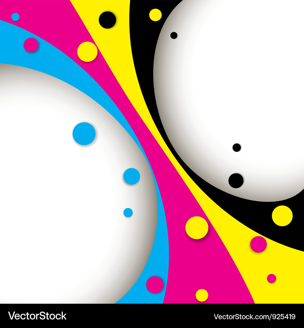 Creative cmyk abstract design Royalty Free Vector Image