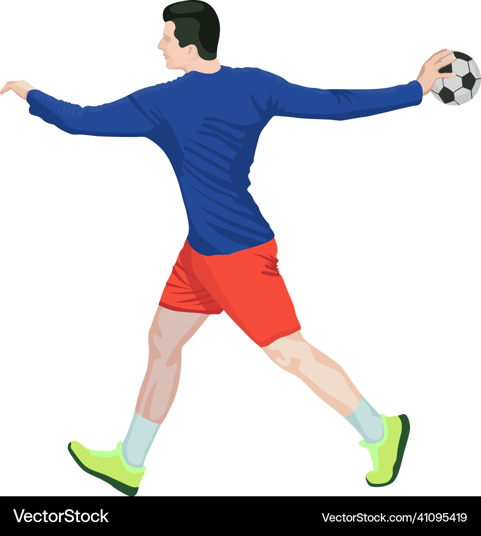 Handball player Royalty Free Vector Image - VectorStock