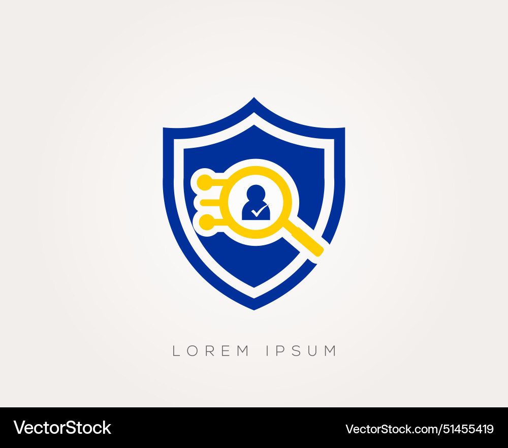 Identity and security logo Royalty Free Vector Image