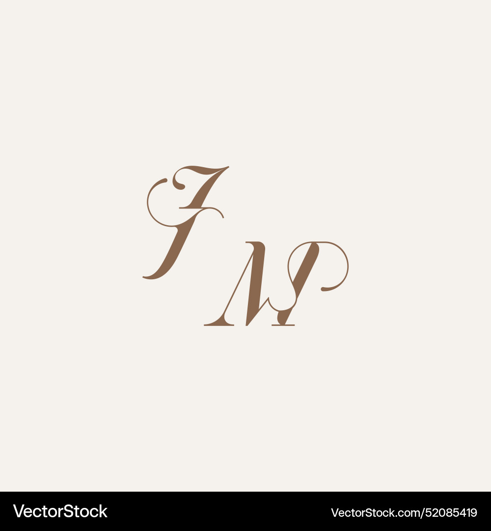 Luxury and elegant initial monogram logo letter Vector Image