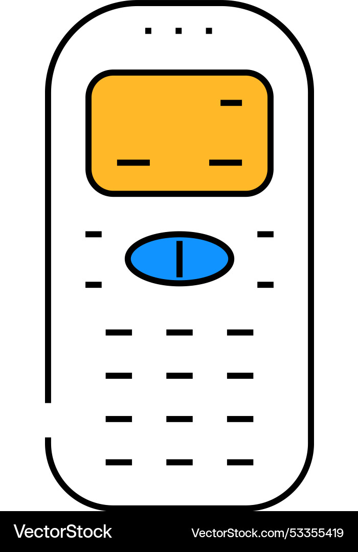 Mobile phone old gadget icon color Royalty Free Vector Image