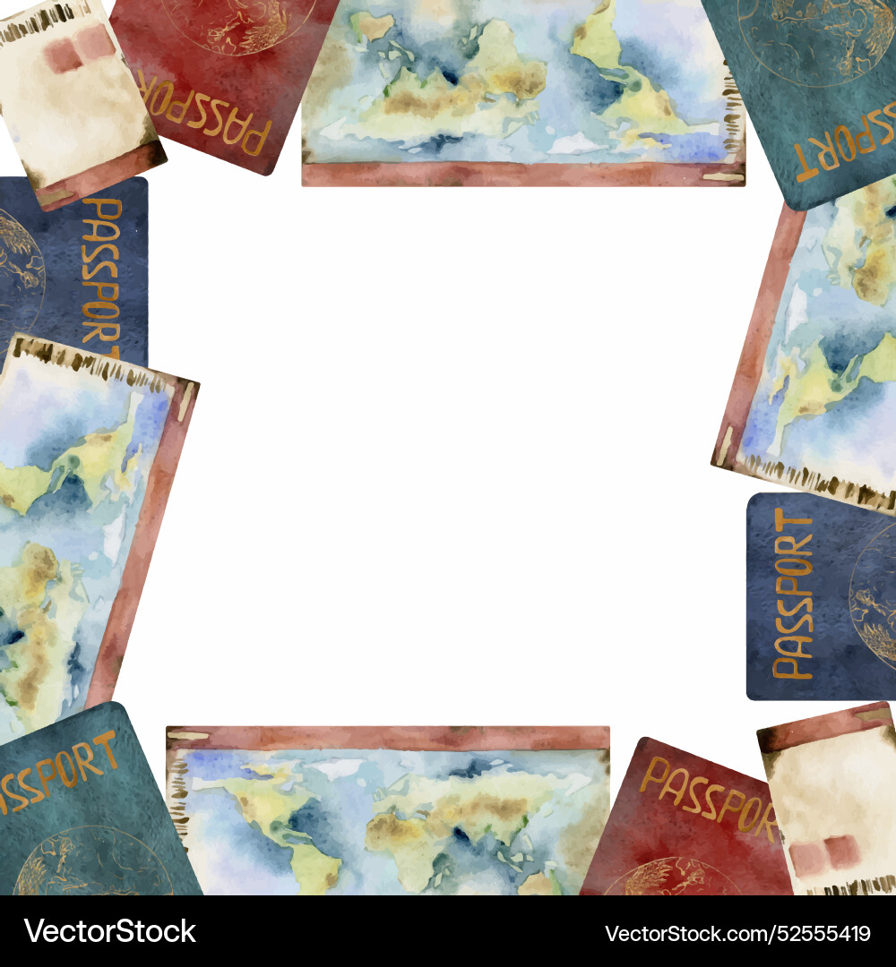 Passport id document multinational world ticket Vector Image Passport id document multinational world ticket Vector Image
