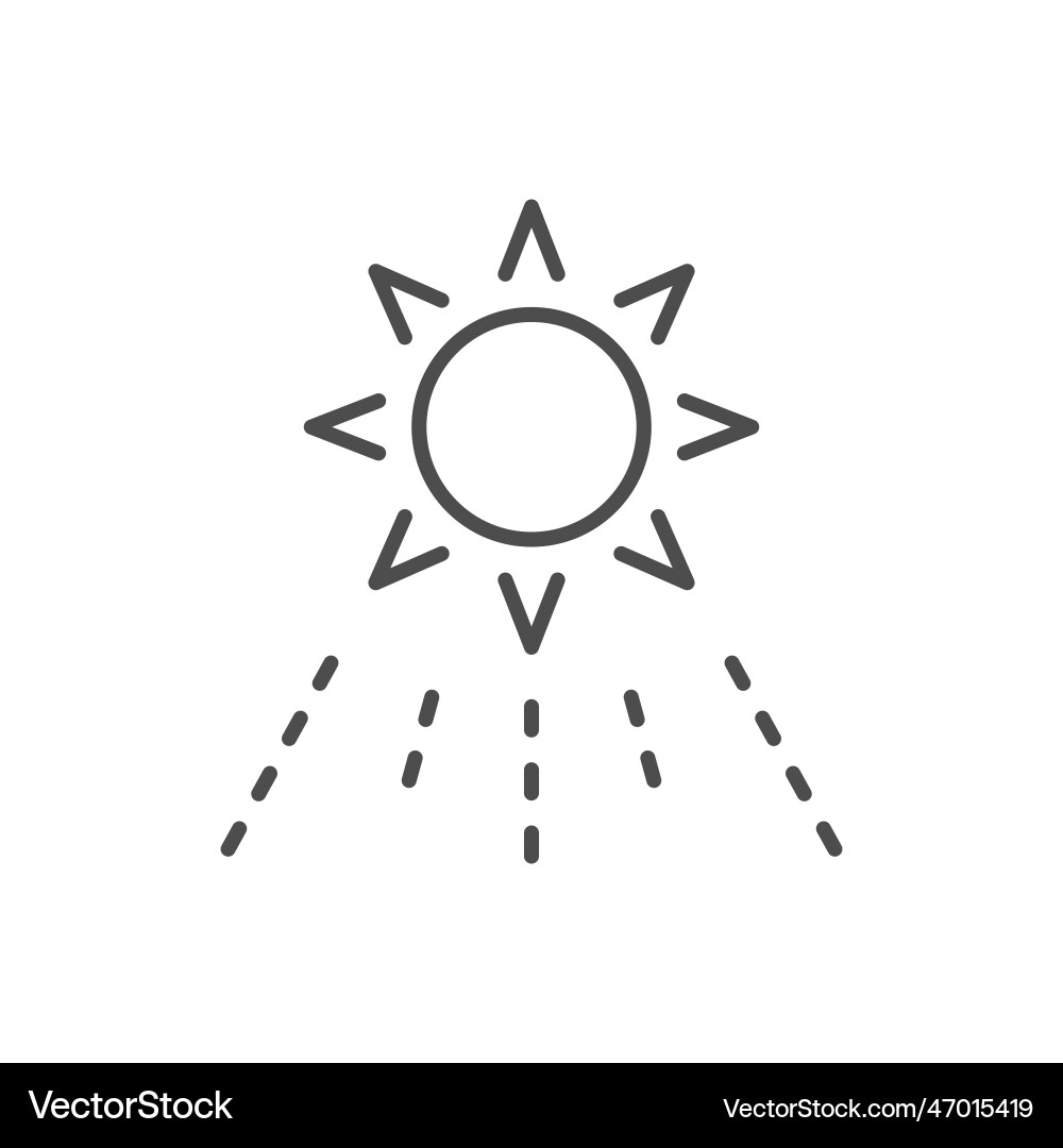 Solar energy line outline icon Royalty Free Vector Image