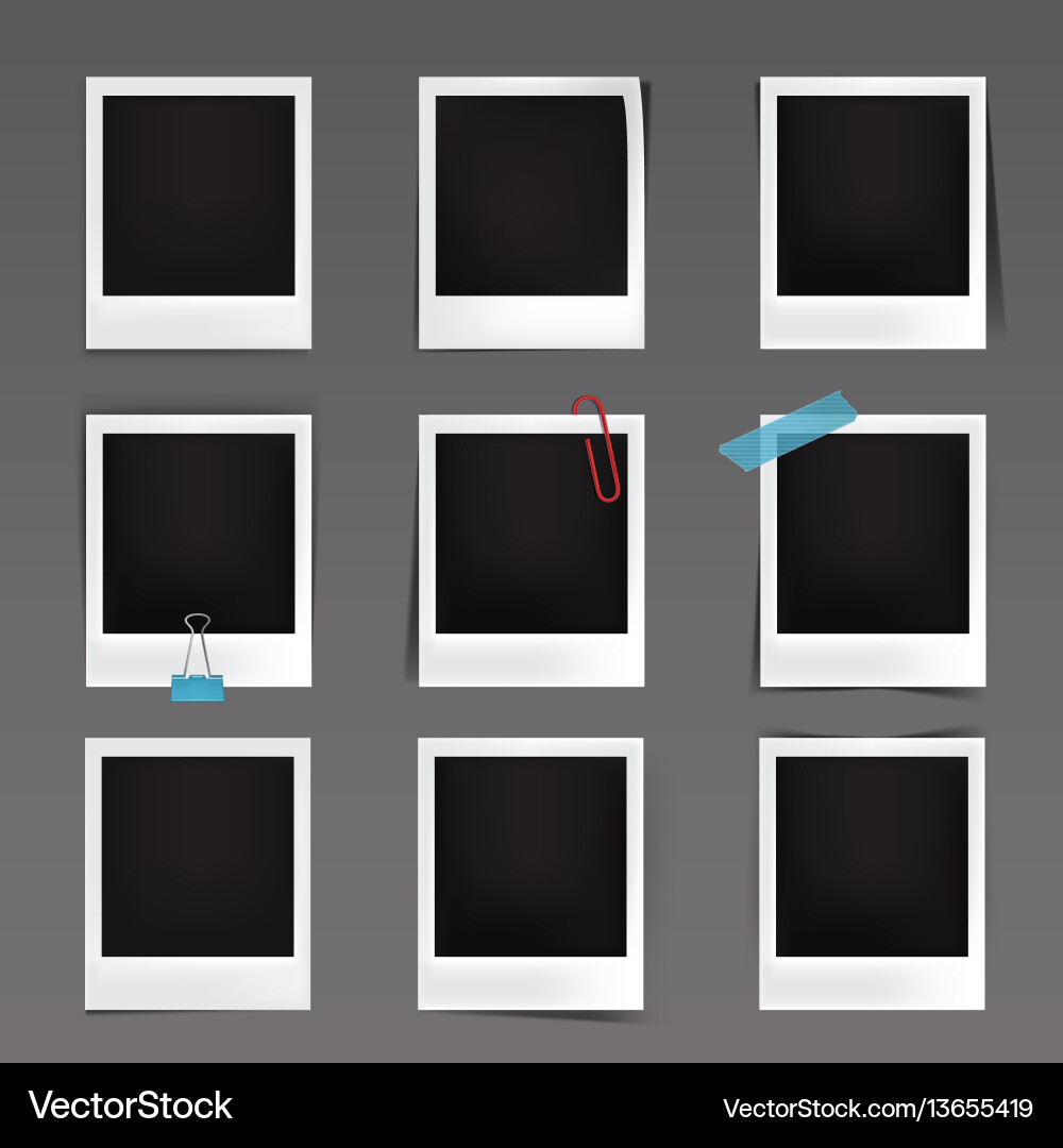 Vintage photo frames Royalty Free Vector Image