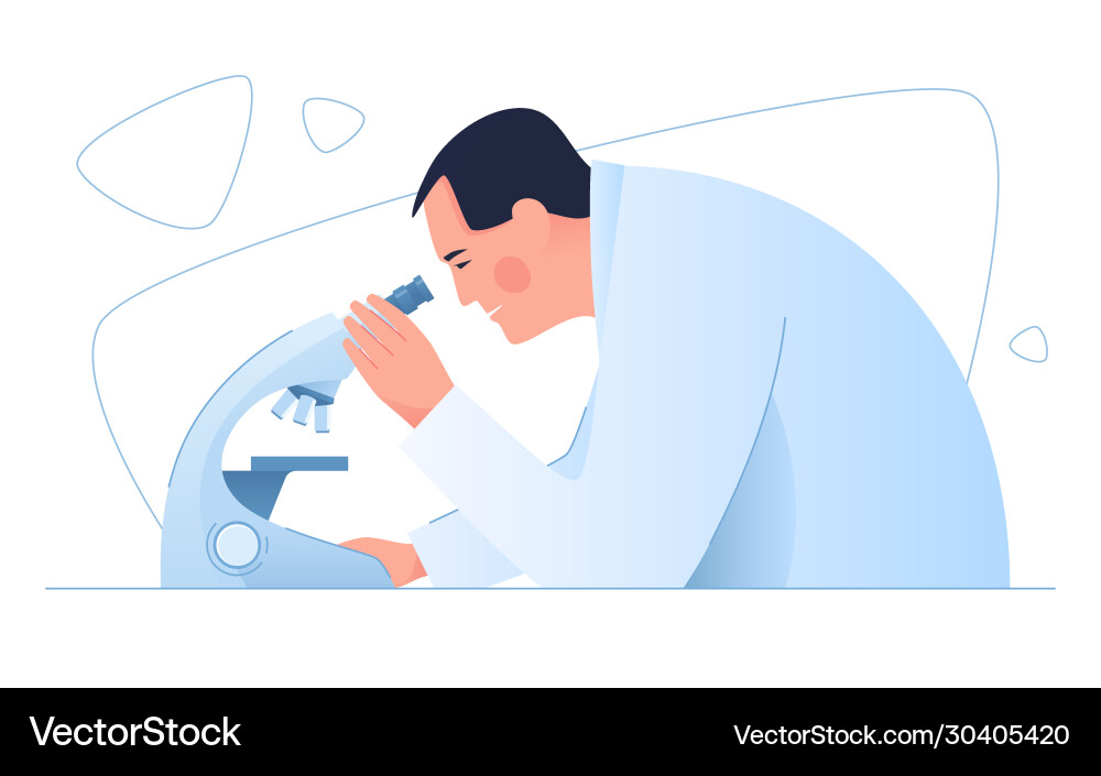 A medical scientist in laboratory Royalty Free Vector Image