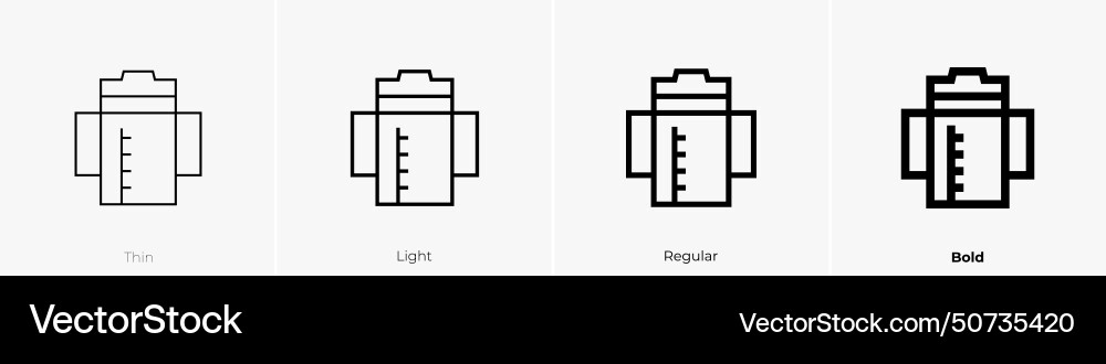 Adaptive icon thin light regular and bold style Vector Image