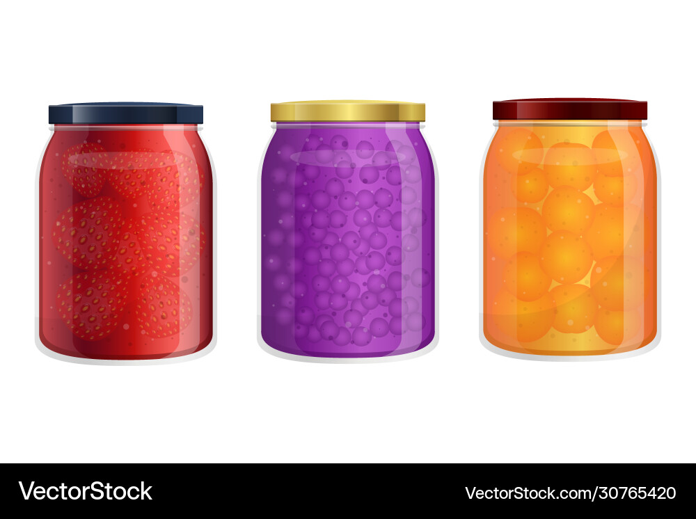 Compote jar Royalty Free Vector Image - VectorStock